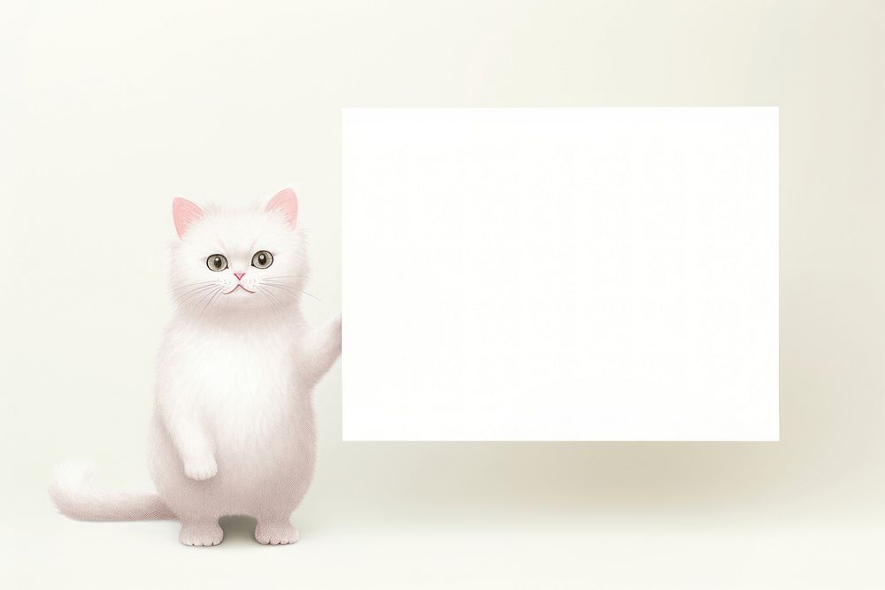 Cat holding sign mammal animal | Premium Photo Illustration - rawpixel