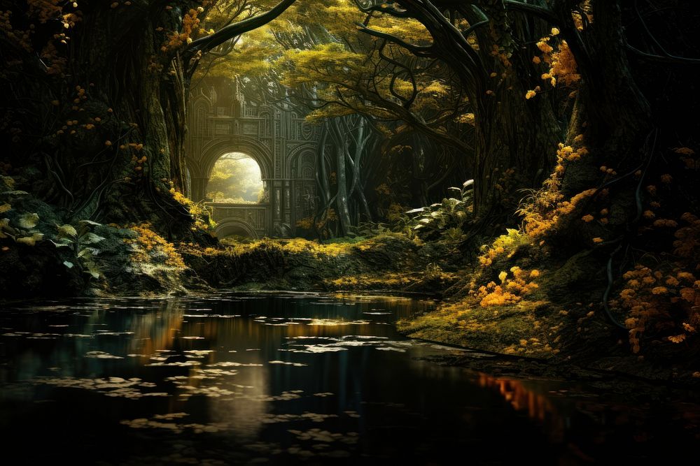 Magical forest outdoors woodland nature. | Premium Photo - rawpixel