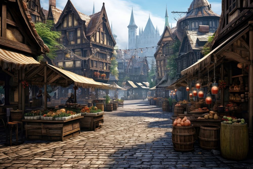 Town square market outdoors street | Premium Photo - rawpixel