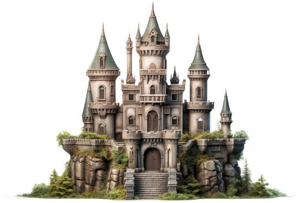 Castle architecture building white background. | Free Photo - rawpixel