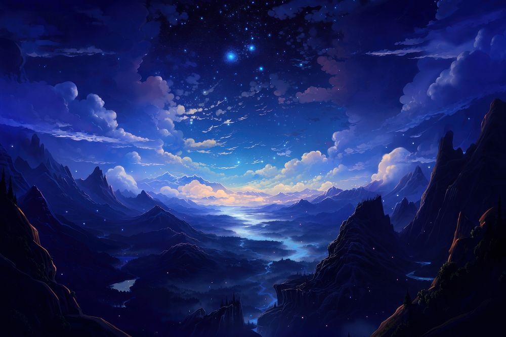 Wallpaper sky landscape outdoors. | Free Photo Illustration - rawpixel