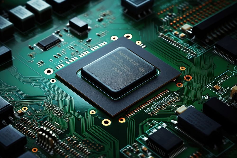 Electronics computer cpu microcontroller. AI | Free Photo - rawpixel