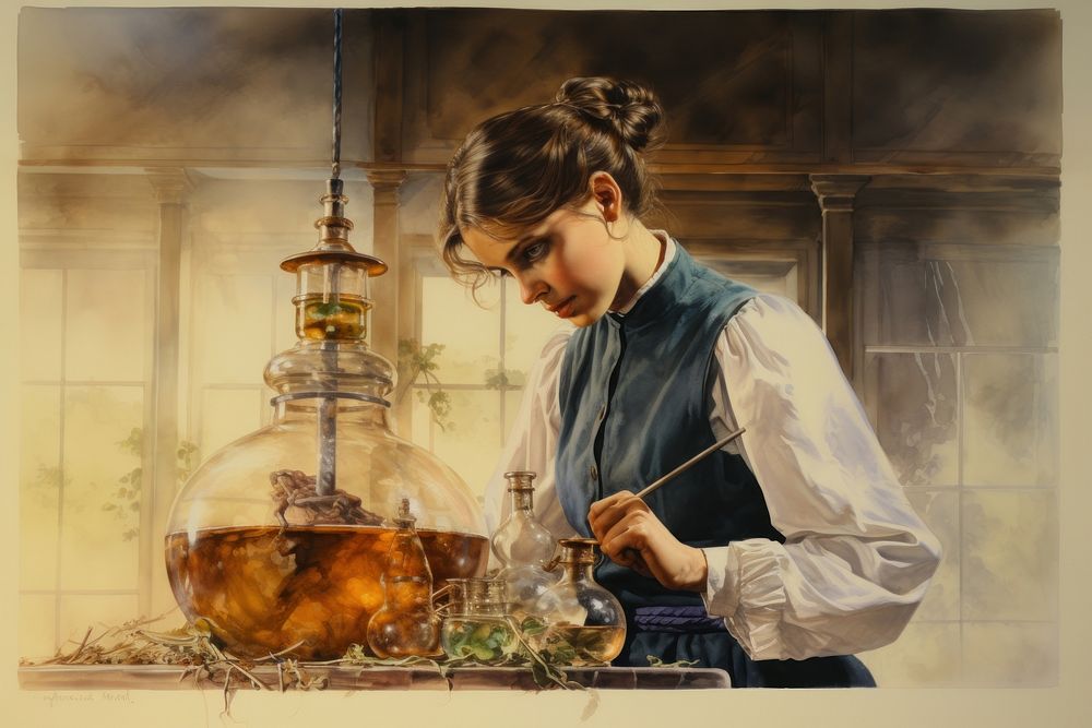 Scientist painting blender working. AI | Premium Photo Illustration ...