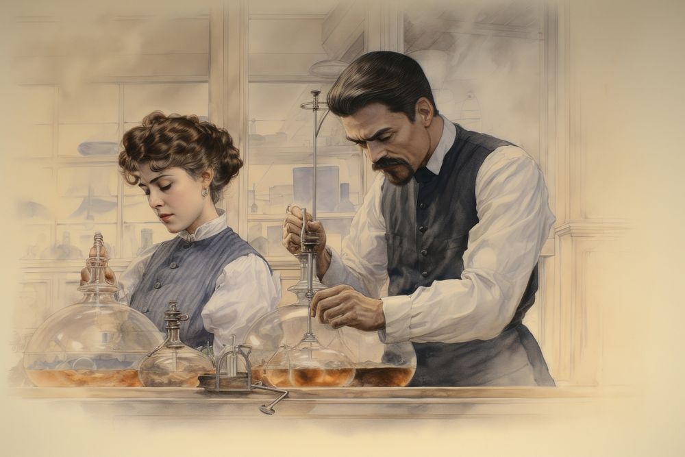 Scientist painting adult man. AI | Premium Photo Illustration - rawpixel