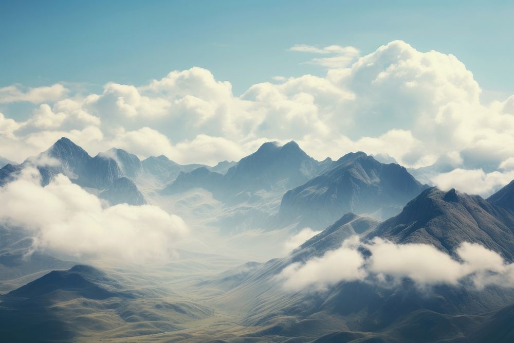 Mountain cloud landscape outdoors. AI | Free Photo - rawpixel