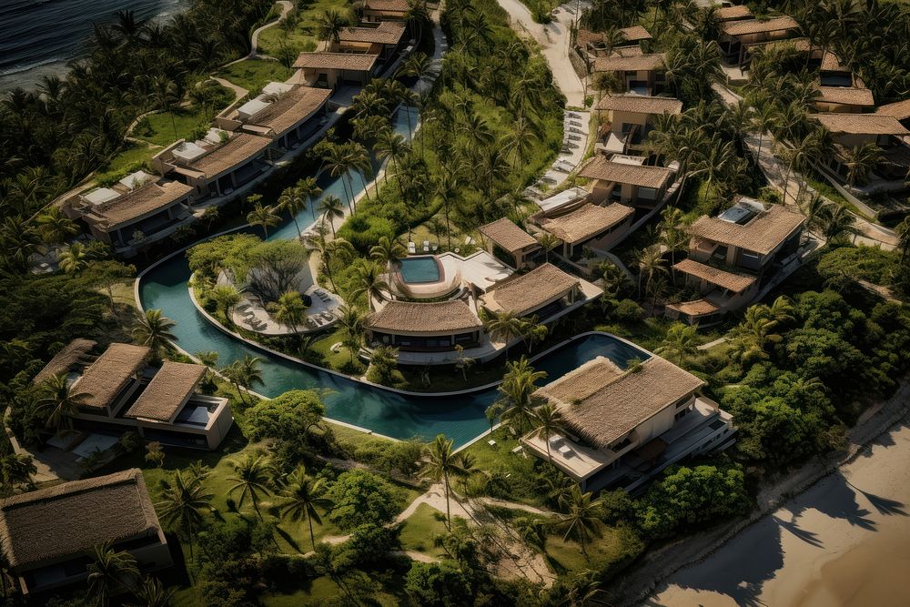 Villa resort architecture building. | Free Photo - rawpixel