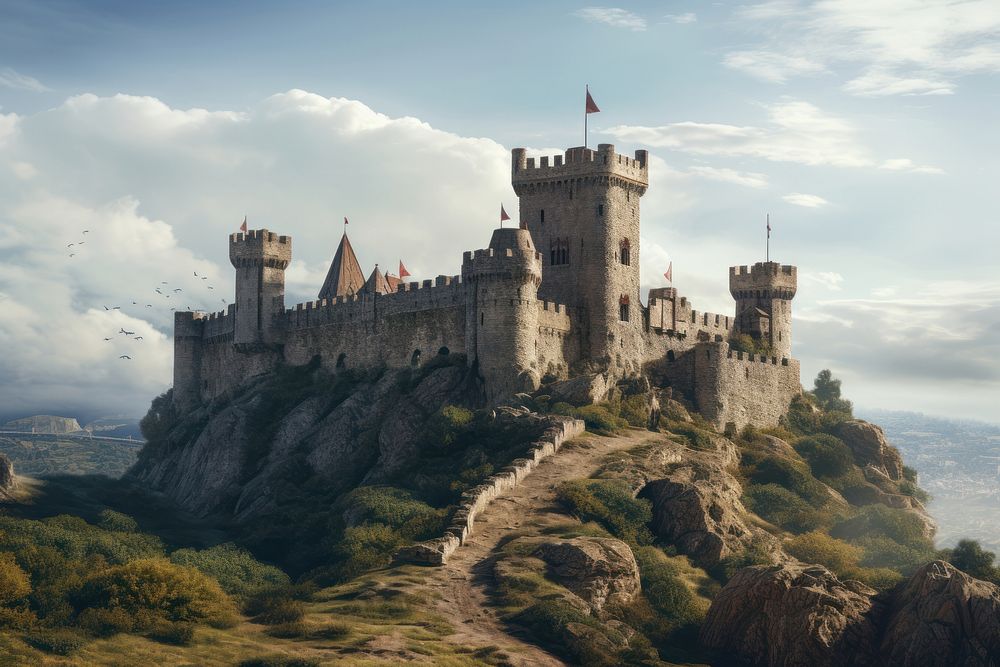 Medieval castle architecture landscape building. | Free Photo - rawpixel