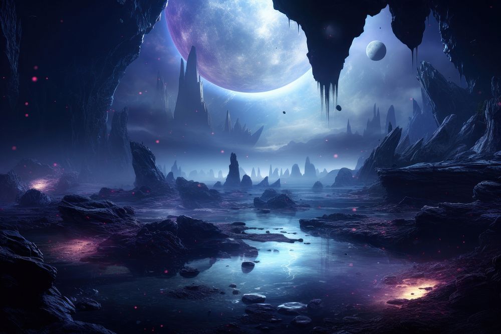 Aliens world landscape astronomy nature. | Premium Photo - rawpixel