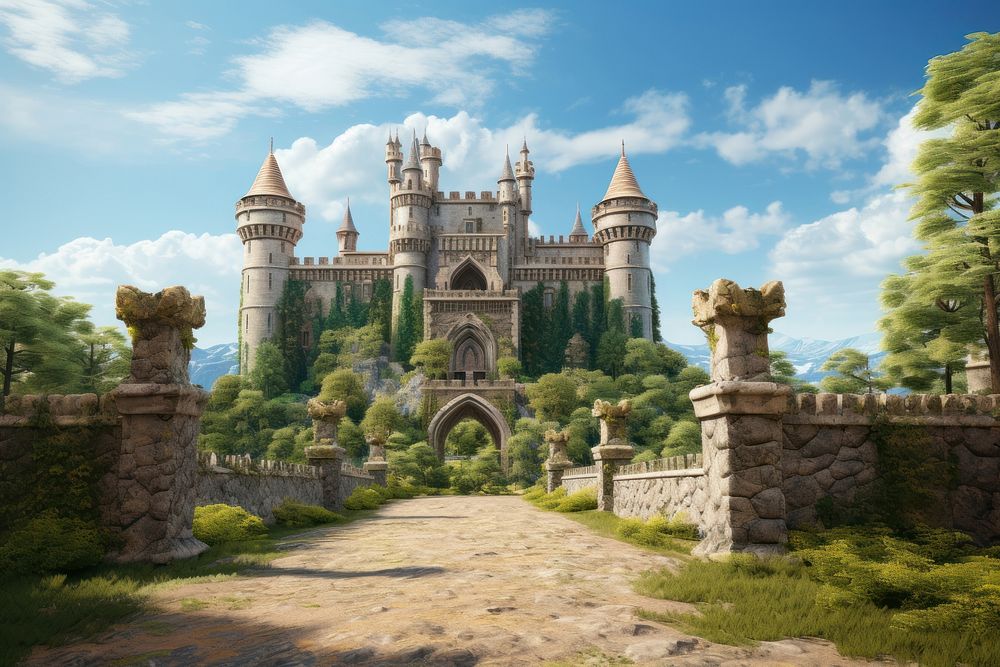 Medieval castle ground backdrop architecture | Premium Photo - rawpixel