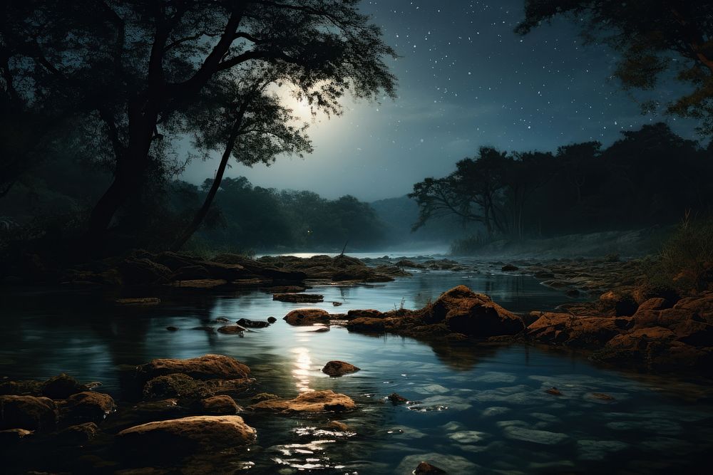 River night wilderness landscape. | Premium Photo - rawpixel