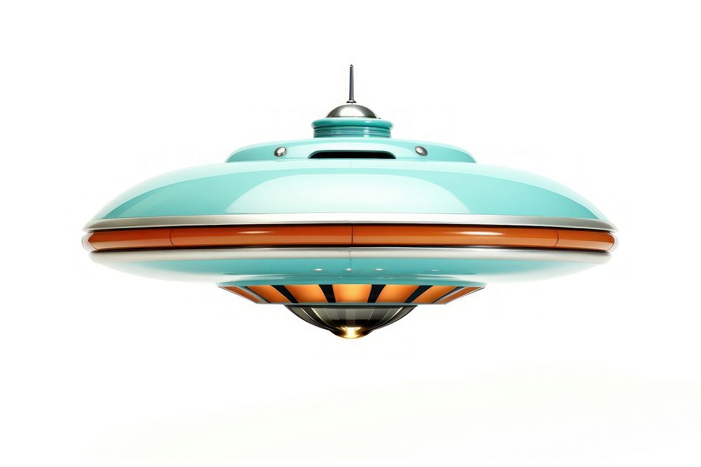 Retro-Futuristic UFO white background architecture | Free Photo - rawpixel
