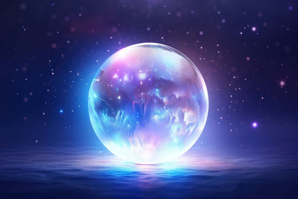 Glowing crystal ball astronomy universe | Free Photo - rawpixel
