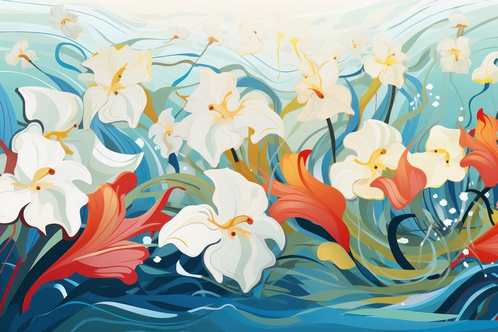 Spring flower painting pattern. | Premium Photo Illustration - rawpixel