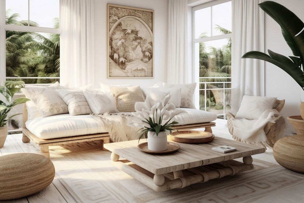 Interior design boho style architecture | Free Photo - rawpixel