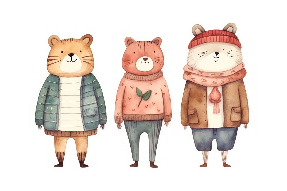 Animal family cartoon mammal cute. | Premium Photo Illustration - rawpixel