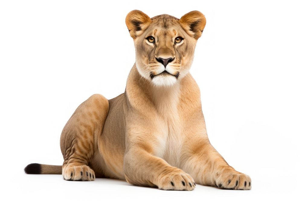 Lioness wildlife sitting mammal. AI | Free Photo - rawpixel