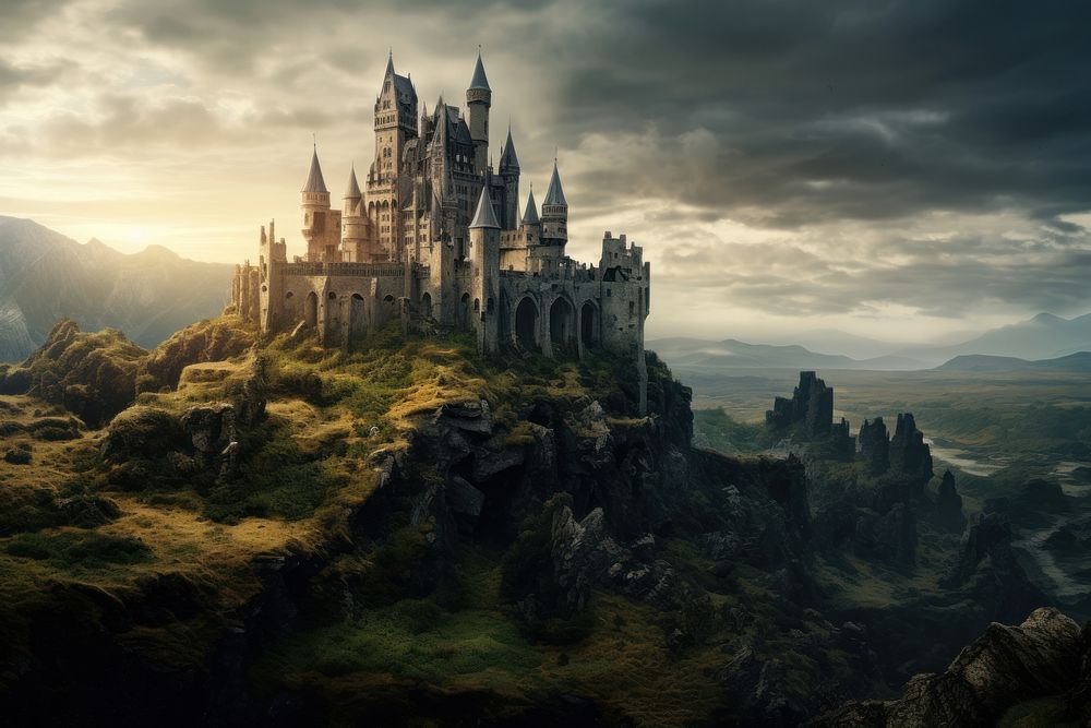 Gothic castles architecture building spirituality. | Premium Photo ...