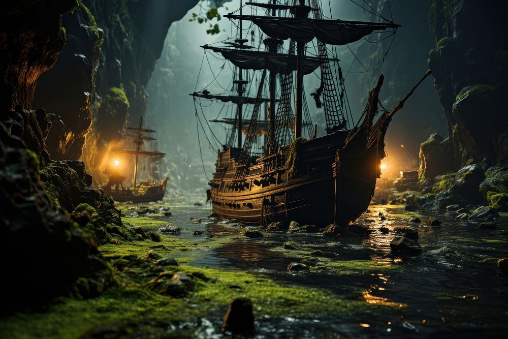 Outdoors vehicle nature ship. AI | Free Photo - rawpixel