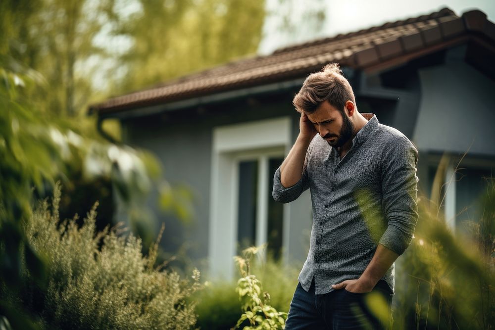 Standing worried adult man. AI | Free Photo - rawpixel