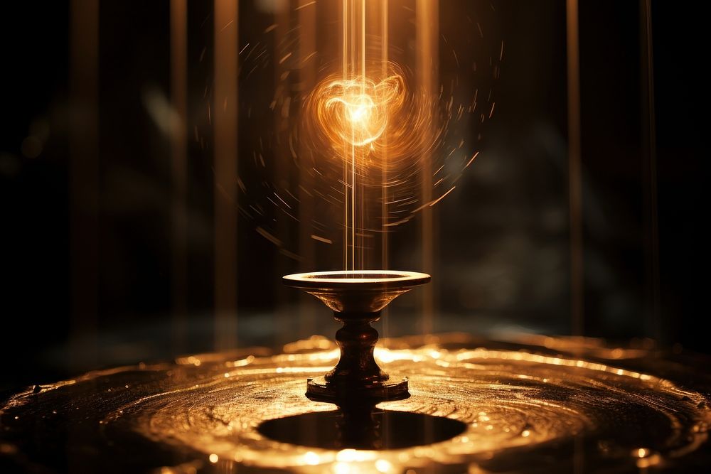 Magic beam architecture illuminated concentric. | Free Photo - rawpixel