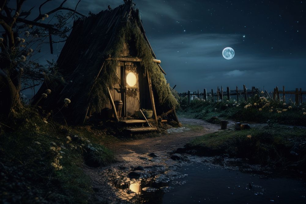 Night hut architecture astronomy. | Premium Photo - rawpixel