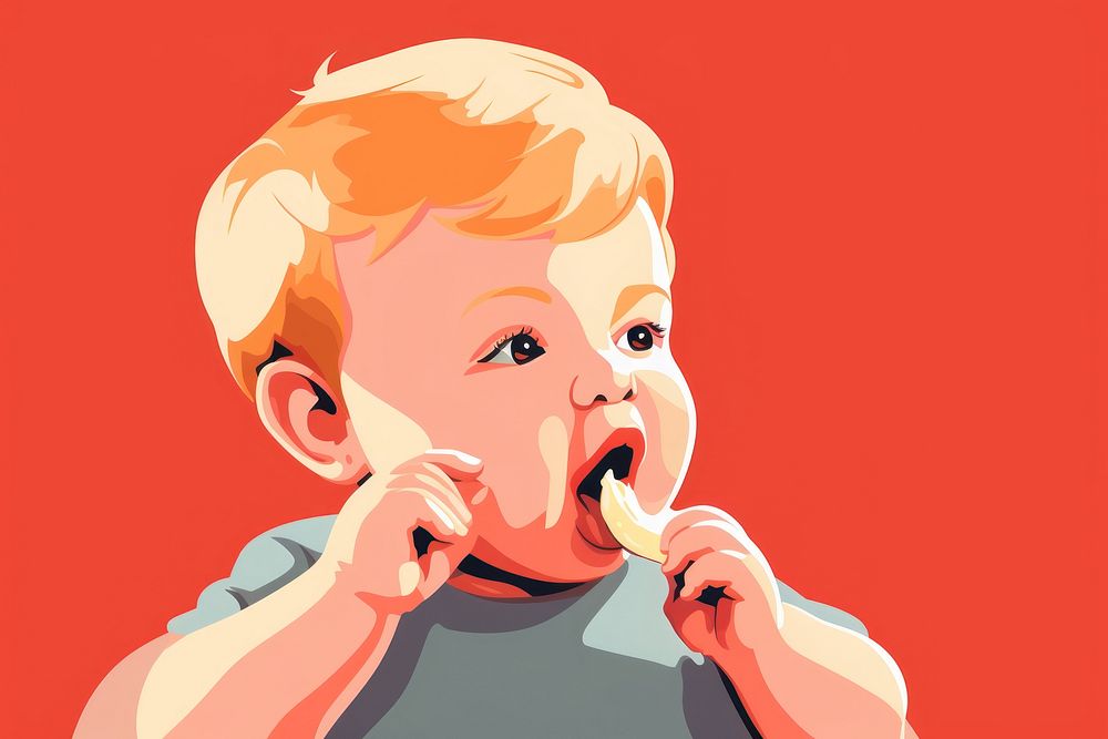 Baby eating frustration displeased innocence. | Free Photo Illustration ...