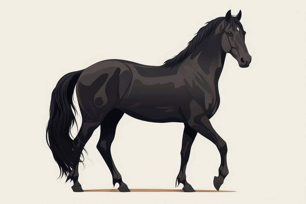 Black horse stallion animal mammal. | Free Photo Illustration - rawpixel