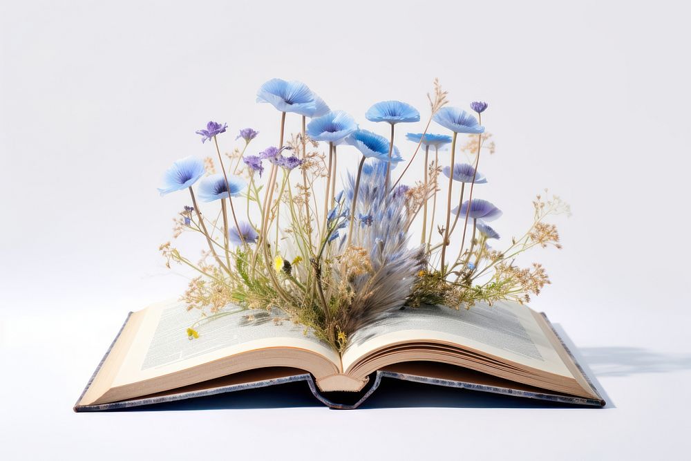 Flower book publication plant. AI | Free Photo - rawpixel
