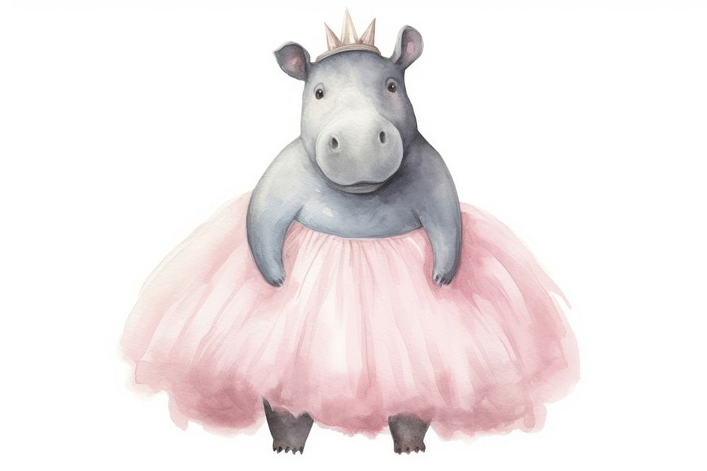 Hippo wearing tutu animal mammal | Premium Photo Illustration - rawpixel