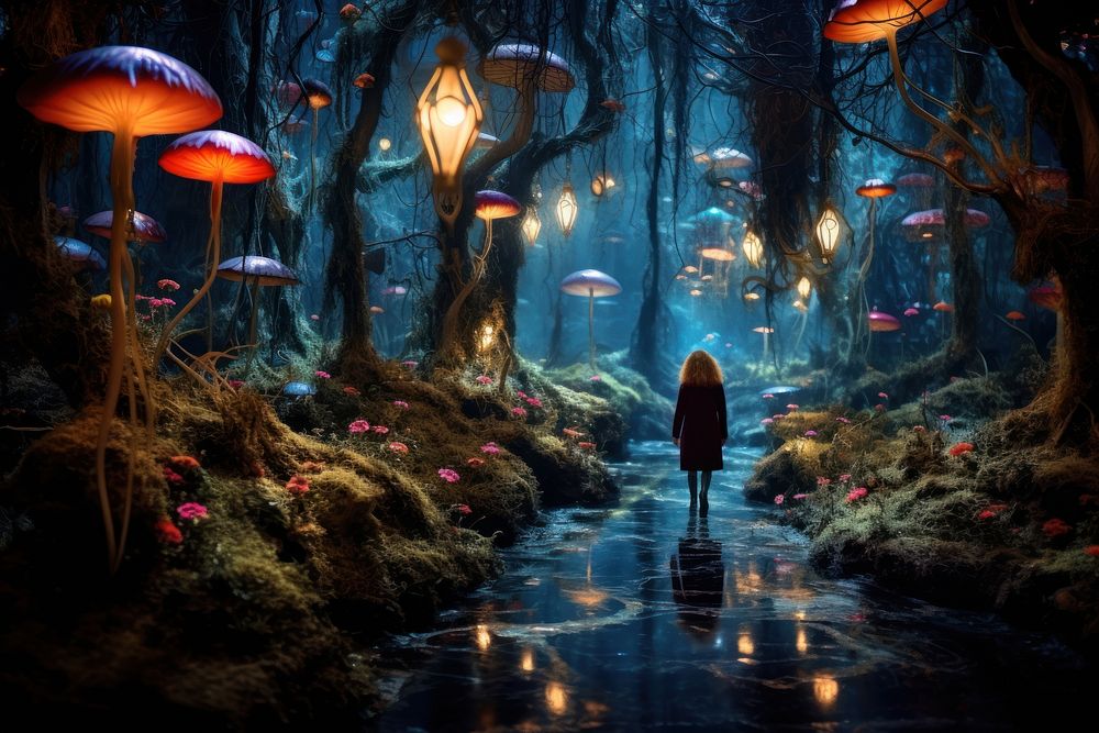 Enchanted forest outdoors nature plant. | Free Photo - rawpixel