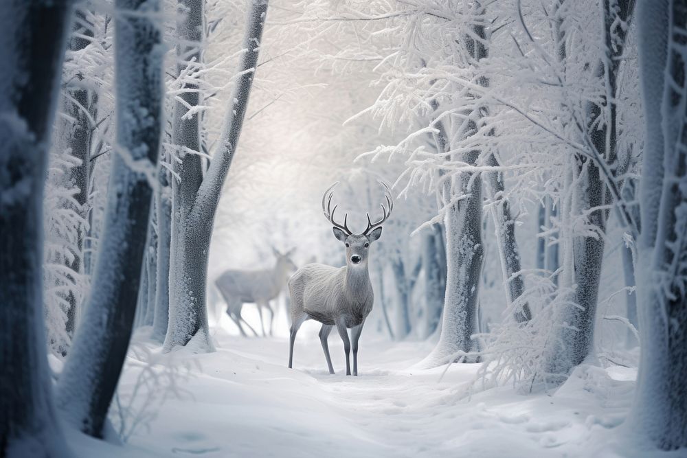 Snow forest wildlife outdoors nature. | Free Photo - rawpixel