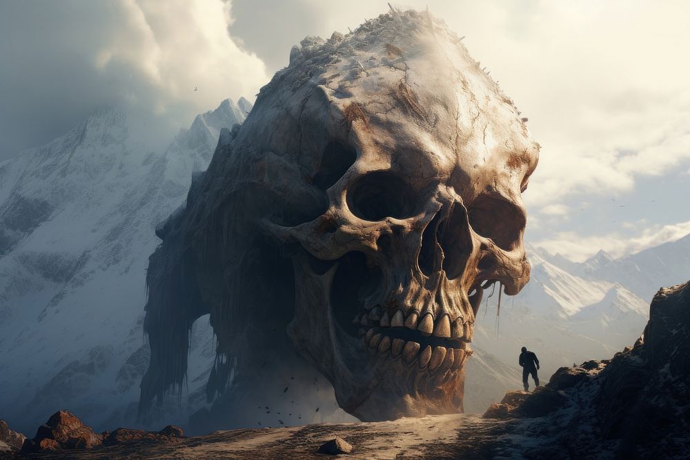 Giant skull mountain outdoors nature. | Premium Photo - rawpixel