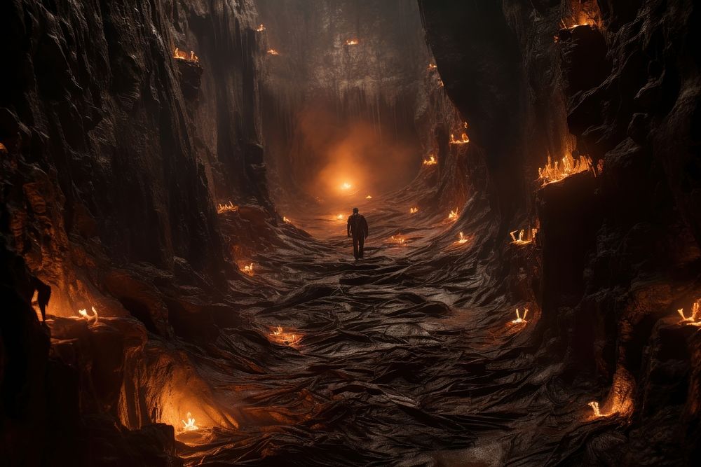 Underworld fire mountain nature. | Premium Photo - rawpixel