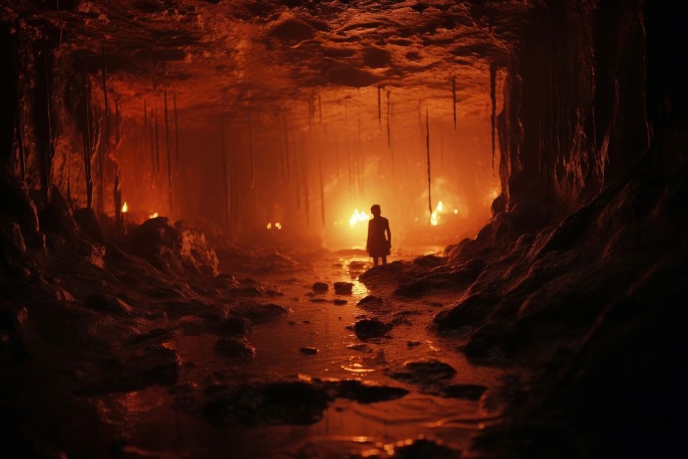 Underworld fire nature illuminated. AI | Free Photo - rawpixel