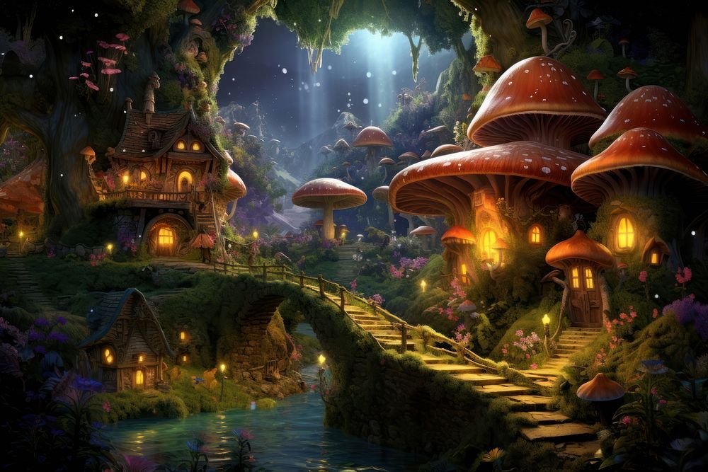 Fantasy scene outdoors nature plant. | Premium Photo - rawpixel