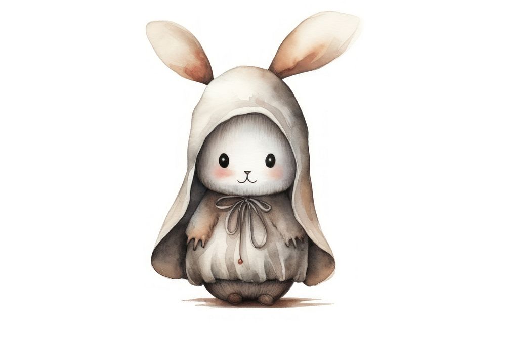 Cute rabbit wearing ghost custume | Free Photo Illustration - rawpixel