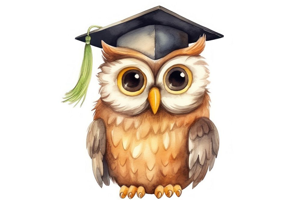 Owl student animal cartoon bird. | Free Photo Illustration - rawpixel