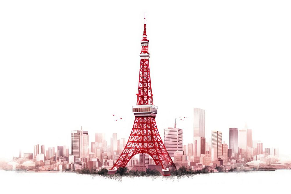 Tokyo Tower tower architecture building. | Free Photo Illustration ...