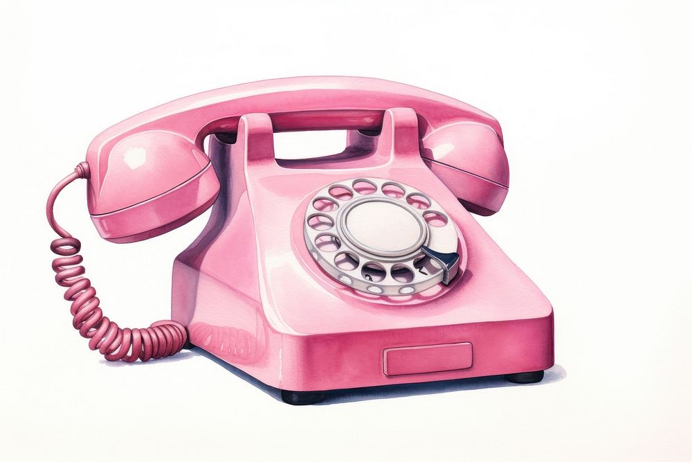 Pink phone electronics technology nostalgia. | Free Photo Illustration ...