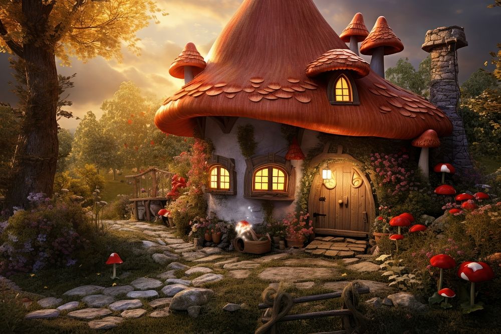 Mushroom House house architecture building. | Free Photo - rawpixel