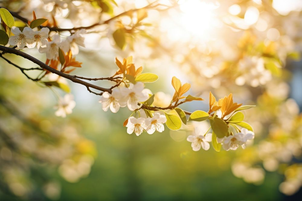 Spring sunlight outdoors blossom. AI | Free Photo - rawpixel