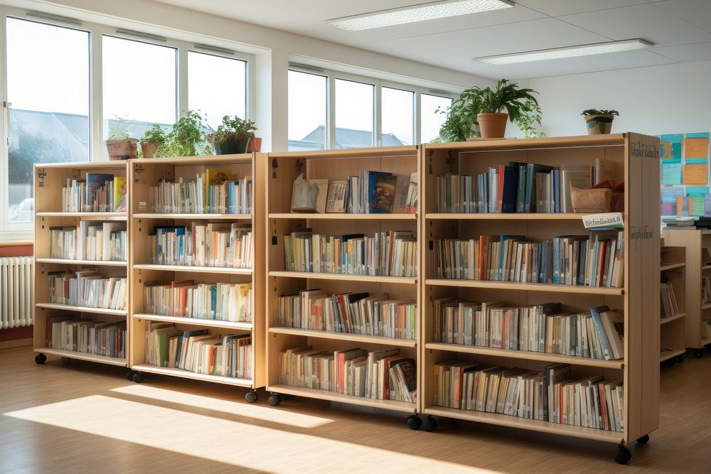 Bookcases bookshelf furniture classroom. | Premium Photo - rawpixel