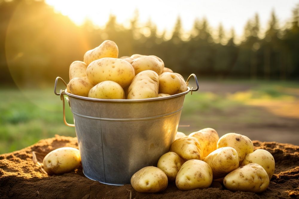 Vegetable potato bucket plant. | Free Photo - rawpixel
