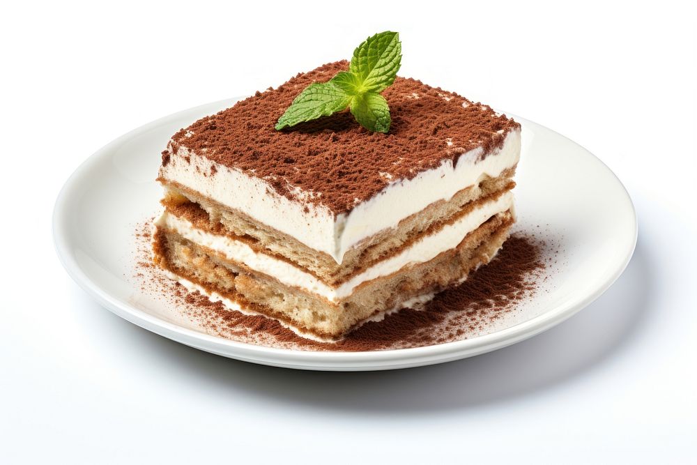 Plate cake tiramisu dessert. | Premium Photo - rawpixel