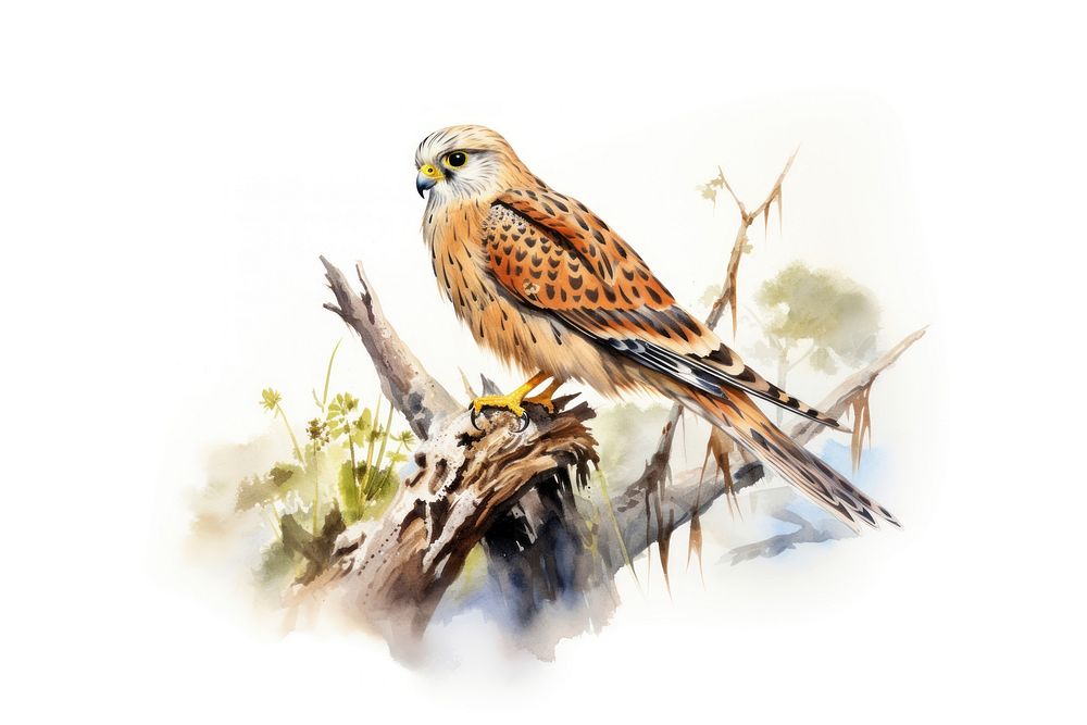 Watercolor kestral buzzard animal bird. | Free Photo Illustration ...
