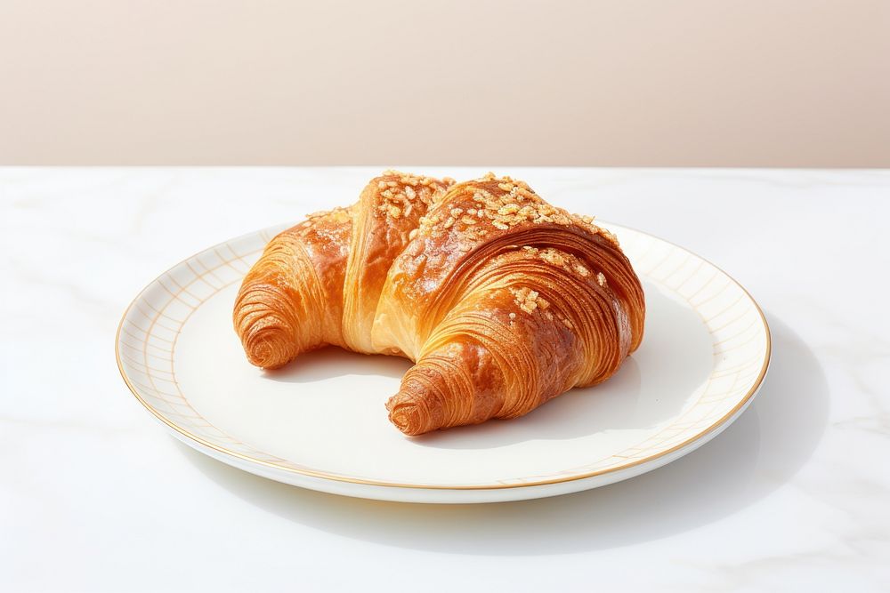 Croissant croissant plate bread. AI | Premium Photo - rawpixel