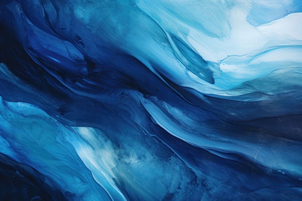 Dark blue abstract painting wavey | Premium Photo Illustration - rawpixel