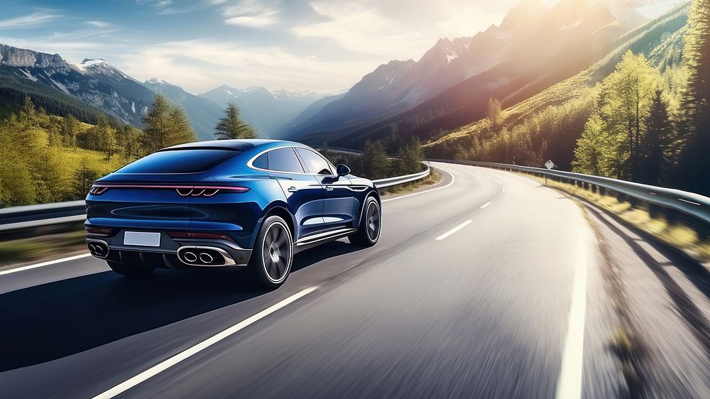 SUV coupe sport blue car. | Free Photo - rawpixel