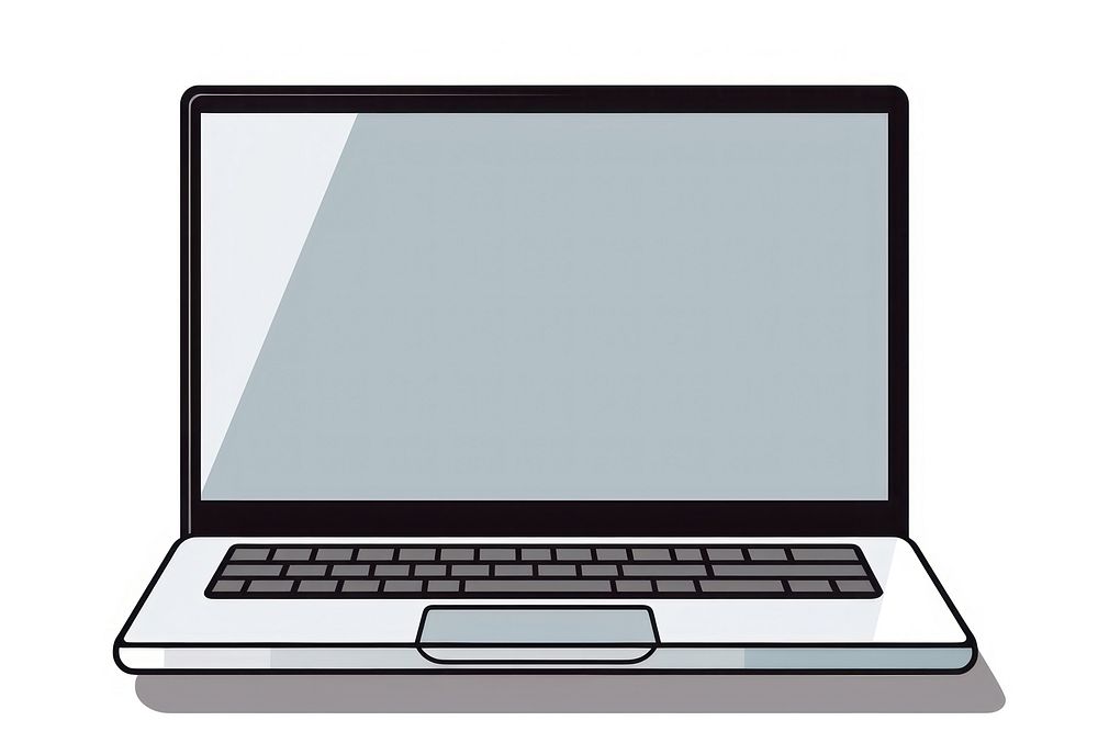laptop computer screen white background. | Free Photo Illustration ...