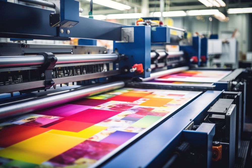 Printing factory machine transportation. AI | Free Photo - rawpixel